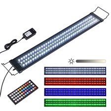 Aquabasik Aquarium Light Remote Dimmable Lamp 144 LED for 44-55" Plant ...