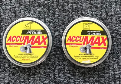 Webley Accu-Max Heavyweight Premium Pellets .177 or .22 Cal | eBay UK