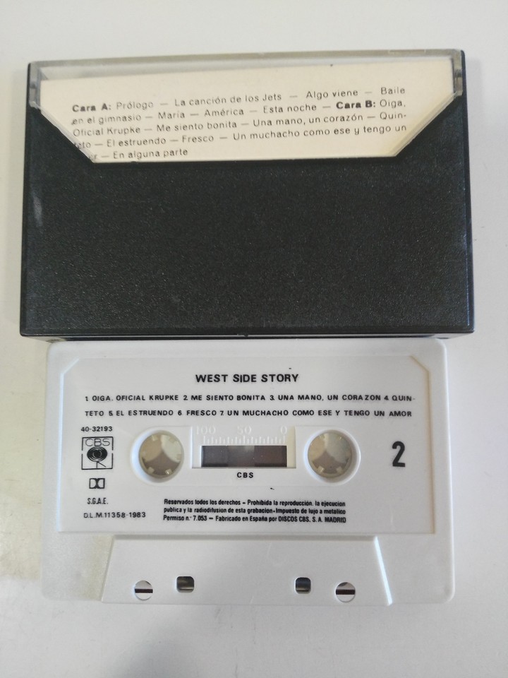West Side Story Soundtrack Cassette Tape Cinta Spanish Ed 1983 CBS | eBay