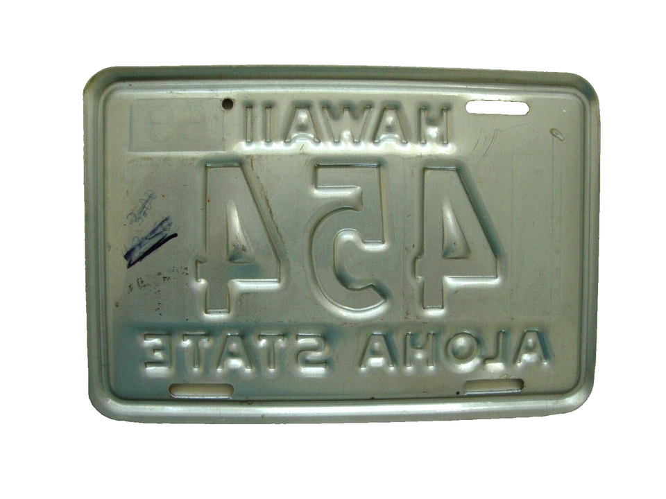 1969 Hawaii Motorcycle License Plate 454 Chevy Big Block for Shop or ...