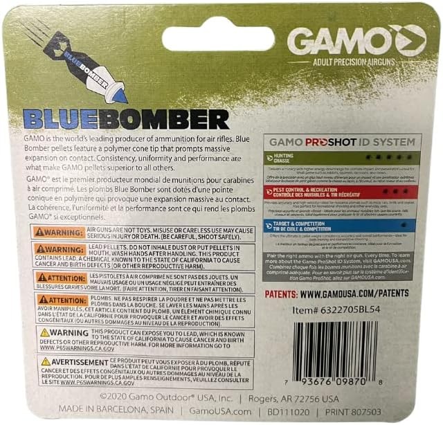 Gamo Blue Bomber Air Gun Pellet Ammunition .22 Cal OTHER | eBay