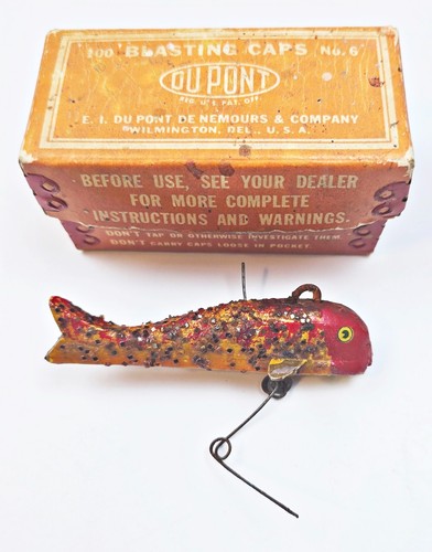 Rare Frank Mizera 3 In Cheater Decoy Lure Ely MN 1940s Red & Yellow ...