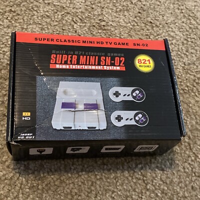 SUPER NINTENDO SN-02 SUPER CLASSIC MINI i BUILT IN 821 GAMES ...