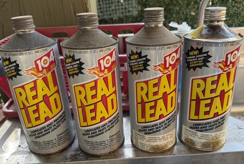 4 Lot REAL LEAD + 104 Octane Boost Fuel Concentrate VTG Cans | eBay