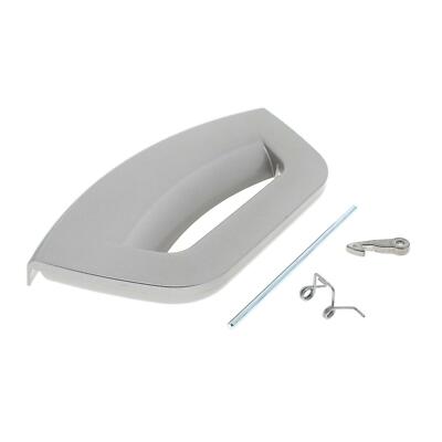 Washing Machine Door Handle & Spring Kit For Hotpoint Silver C00287391 ...