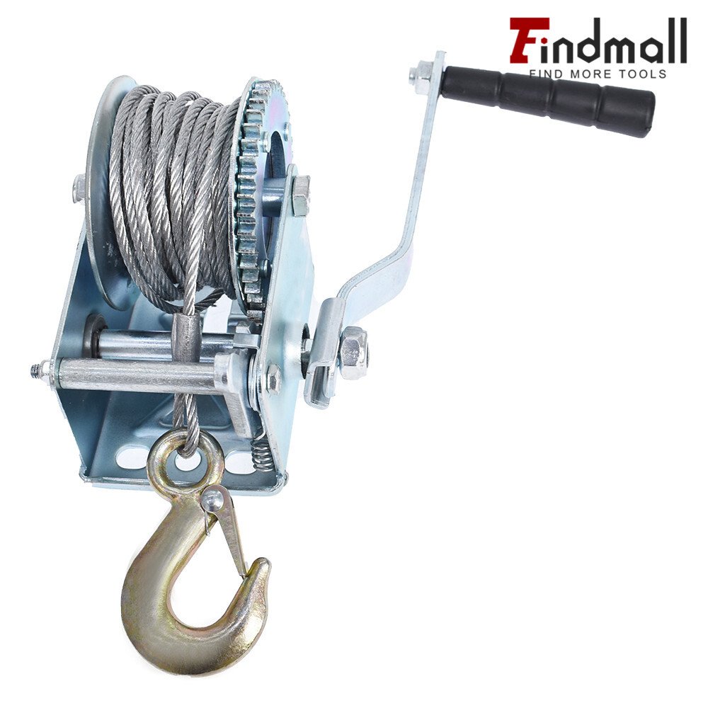 Findmall 600lbs Hand Winch Heavy Duty Steel Cable Crank Gear For Boat ...