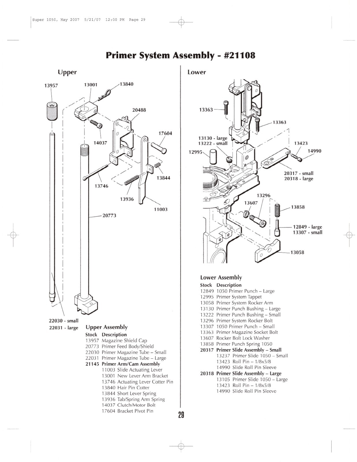 Dillon RL1100 / Super 1050 Primer Punch Small 13307 | eBay