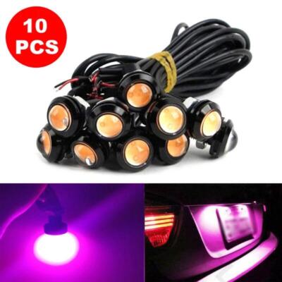 10x 23MM 9W LED Eagle Eye Pink Light Daytime Running DRL Backup Light ...
