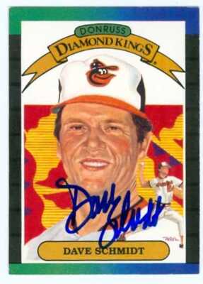 Dave Schmidt autographed Baseball Card (Orioles) 1989 Donruss Diamond ...