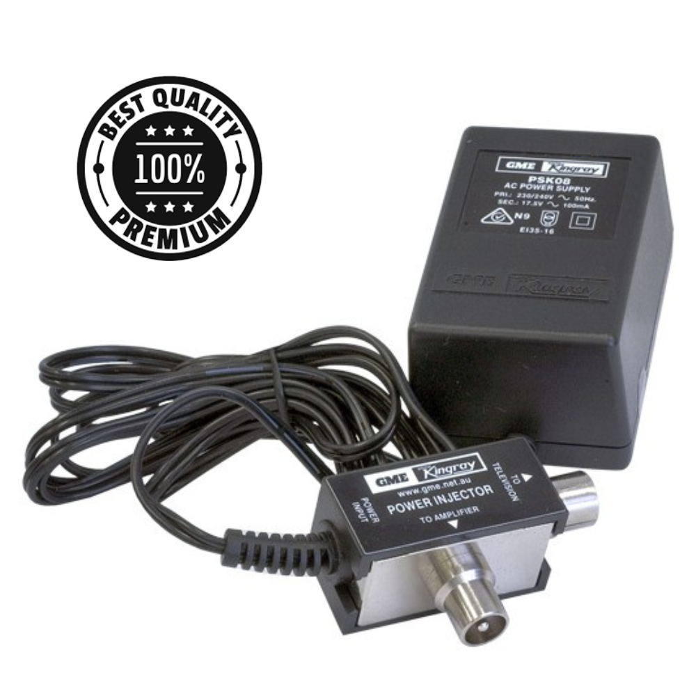 KINGRAY POWER SUPPLY 17.5V AC 100MA 14V DC 150MA PAL 'F' TYPE Injector ...