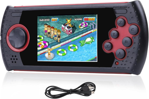 16 Bit Handheld Game for Kids Built-In 230 HD Classic Retro Video Games ...