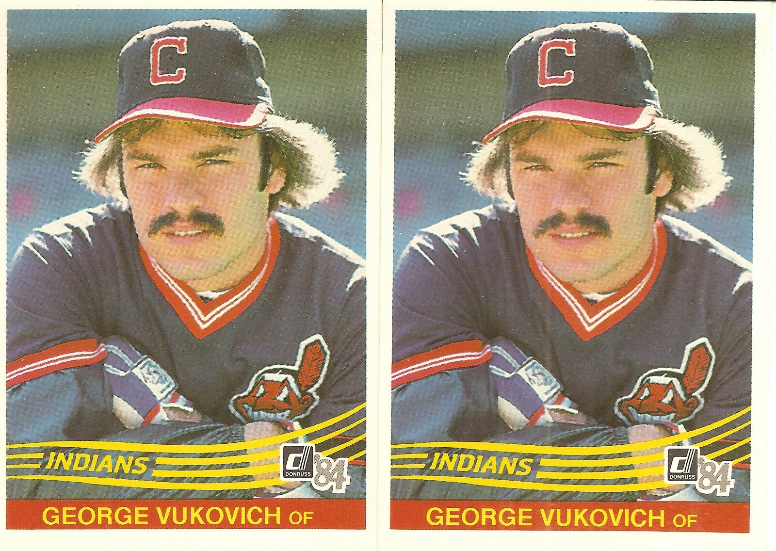 2 CARD 1984 DONRUSS GEORGE VUKOVICH BASEBALL CARD LOT #468 | eBay