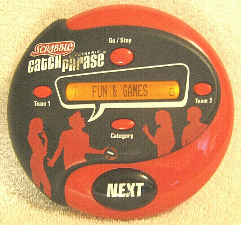 SCRABBLE CATCH PHRASE HANDHELD ELECTRONIC LIGHTED PARTY GAME BY HASBRO ...