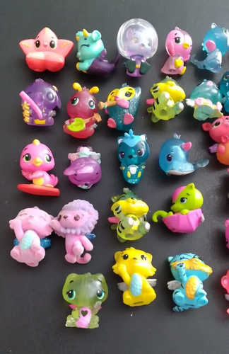 Hatchimals Colleggtables 50 piece Fun Lot Washed Rare Mix Various Fuzzy ...