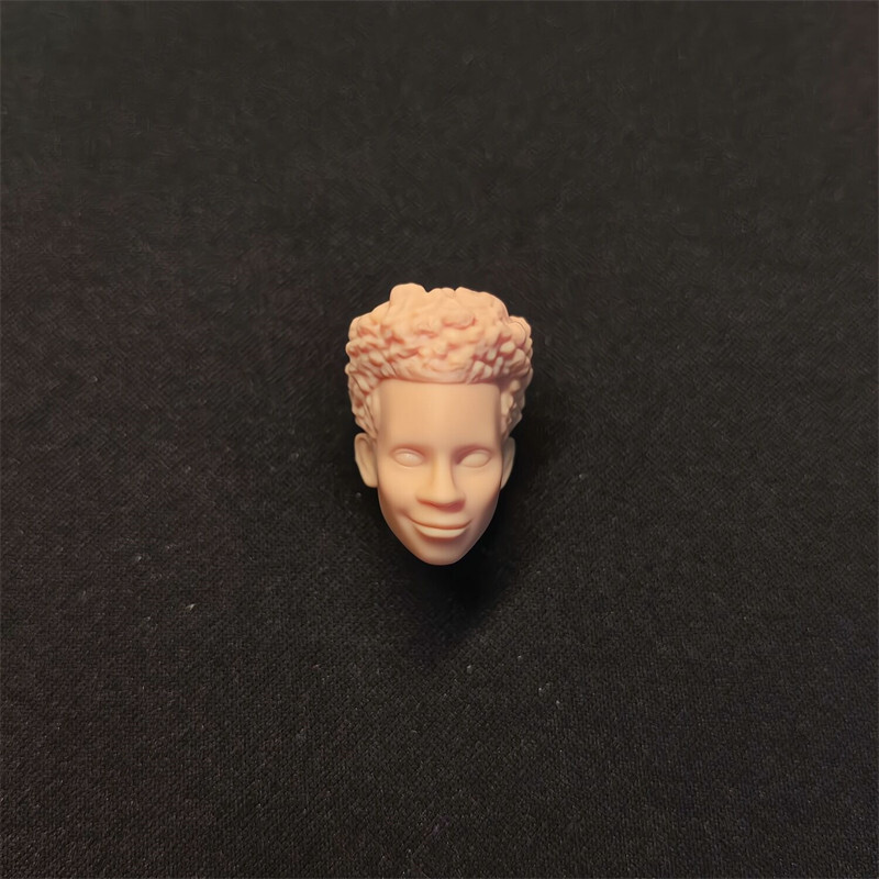 1/10 Scale Spider-Man Afro Head Miles Head Sculpt Unpainted Fit 7" Neca ...