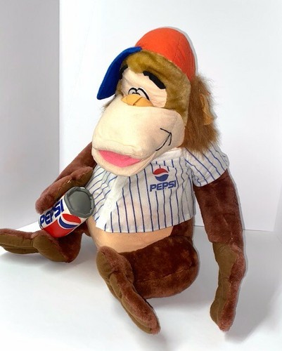 Vintage Pepsi 16" Baseball Monkey Plush Stuffed Animal 1996 | eBay