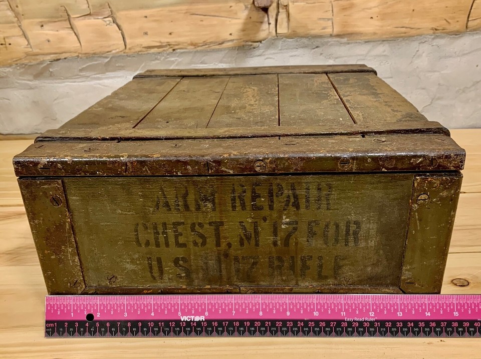 US Army Military Wooden Tool Chest For Rifle ~ Vintage Empty Tool Chest ...