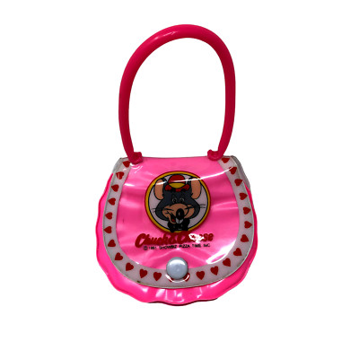 VTG Showbiz Pizza Time Chuckle Vinyl Coin Purse Pink Souvenir Cheese ...