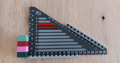 Homemade Custom LEGO Triangle Ruler - (White with Black Numbers) | eBay