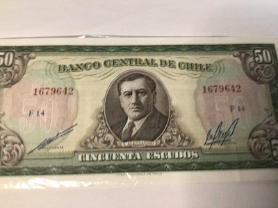 Chilian 50 cinquenta banknote. | eBay
