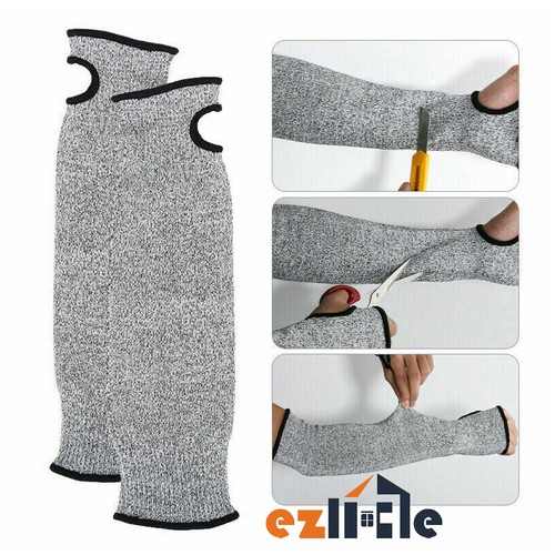 2pc Work Safety Arm Guard Sleeves Anti-Cutting Cut Resistant Protective ...