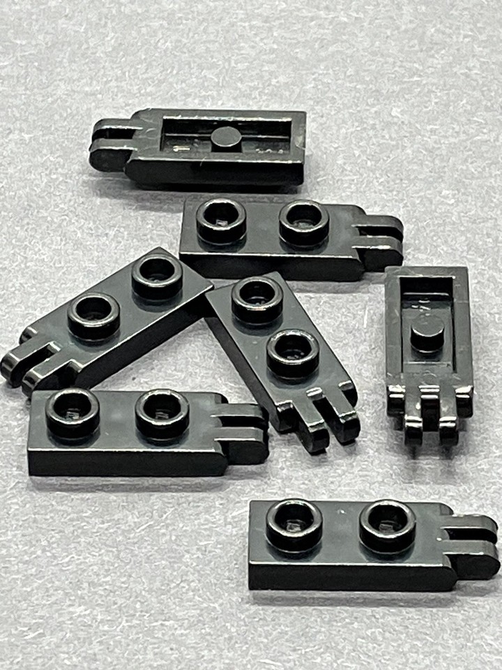 Lego 4276 (1pc) Hinge Plate 1 x 2 with 2 Fingers on End - Black Vintage ...
