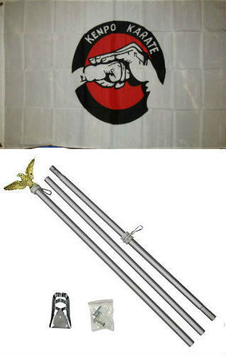 3x5 Advertising Kenpo Karate Martial Arts Flag Aluminum Pole Kit Set 3 ...