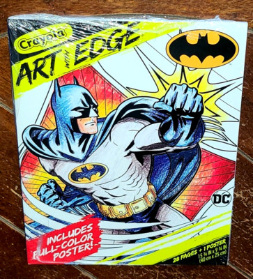 Batman: (2022) Crayola Art with Edge w/28 Coloring Pages + Poster! | eBay