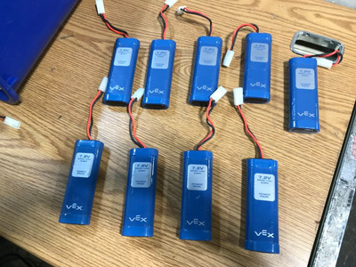 ( LOT OF 10) Vex 7.2V 3000 mAh Flat Battery Pack Power Pack / USED | eBay