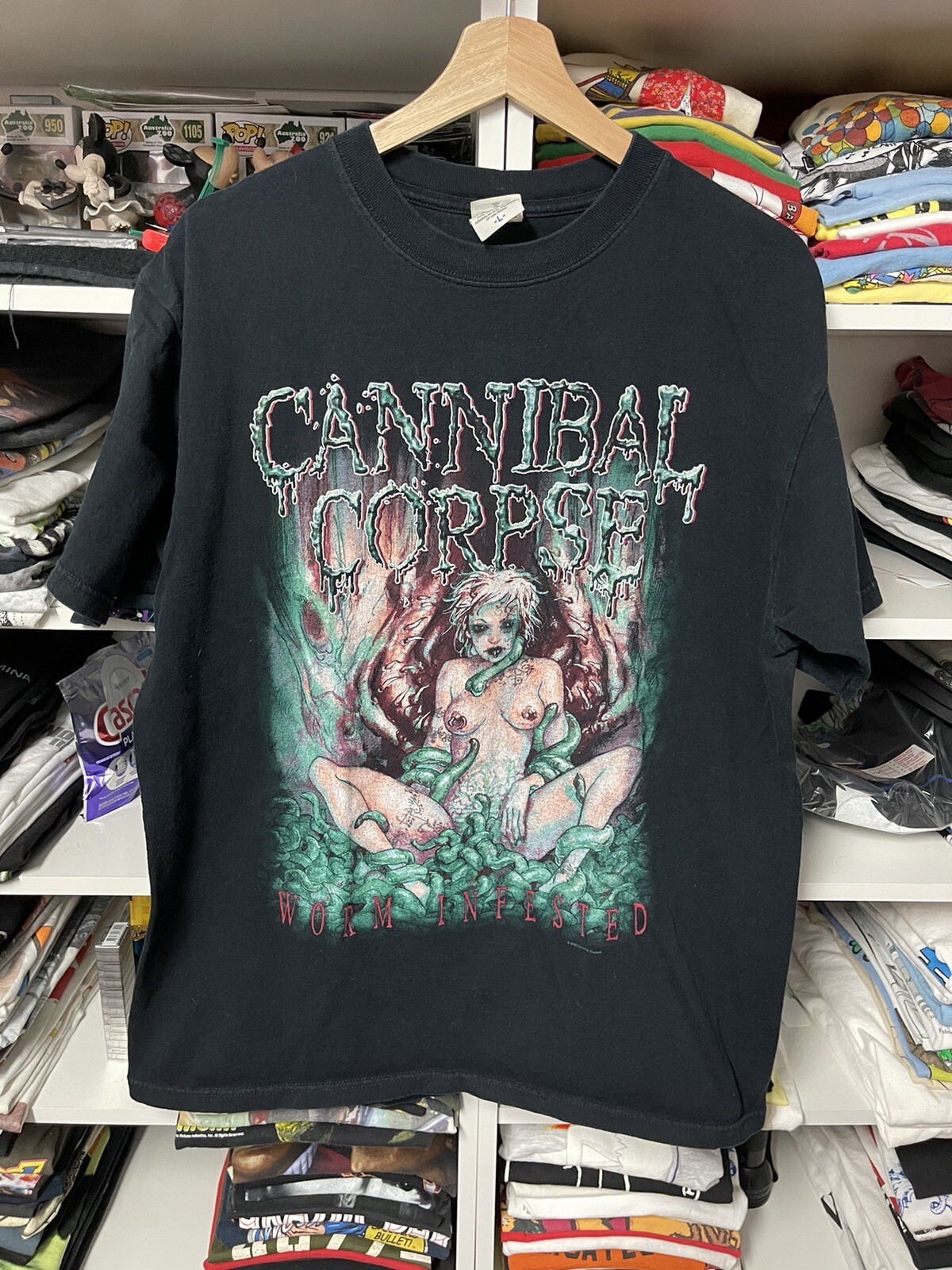 Vintage 2002 Cannibal Corpse Worm Infested T-Shirt Gr… - Gem