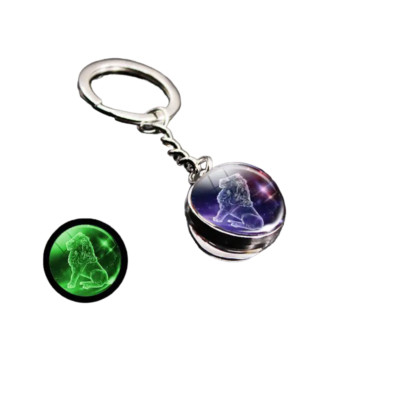 Zodiac Constellations Glass Ball Key Ring Charm - New - Leo | eBay