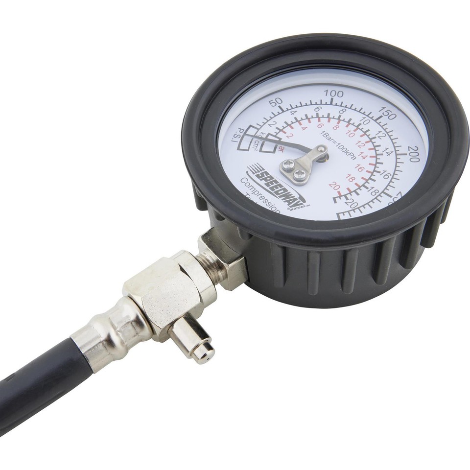 Speedway Motors Compression Test Kit Standard Gauge 10mm 12mm Adapters ...