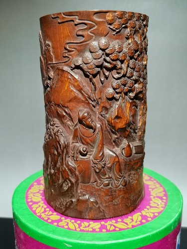 Collect Old Boxwood Japanese Netsuke carved Li Bai was drunk figurines ...