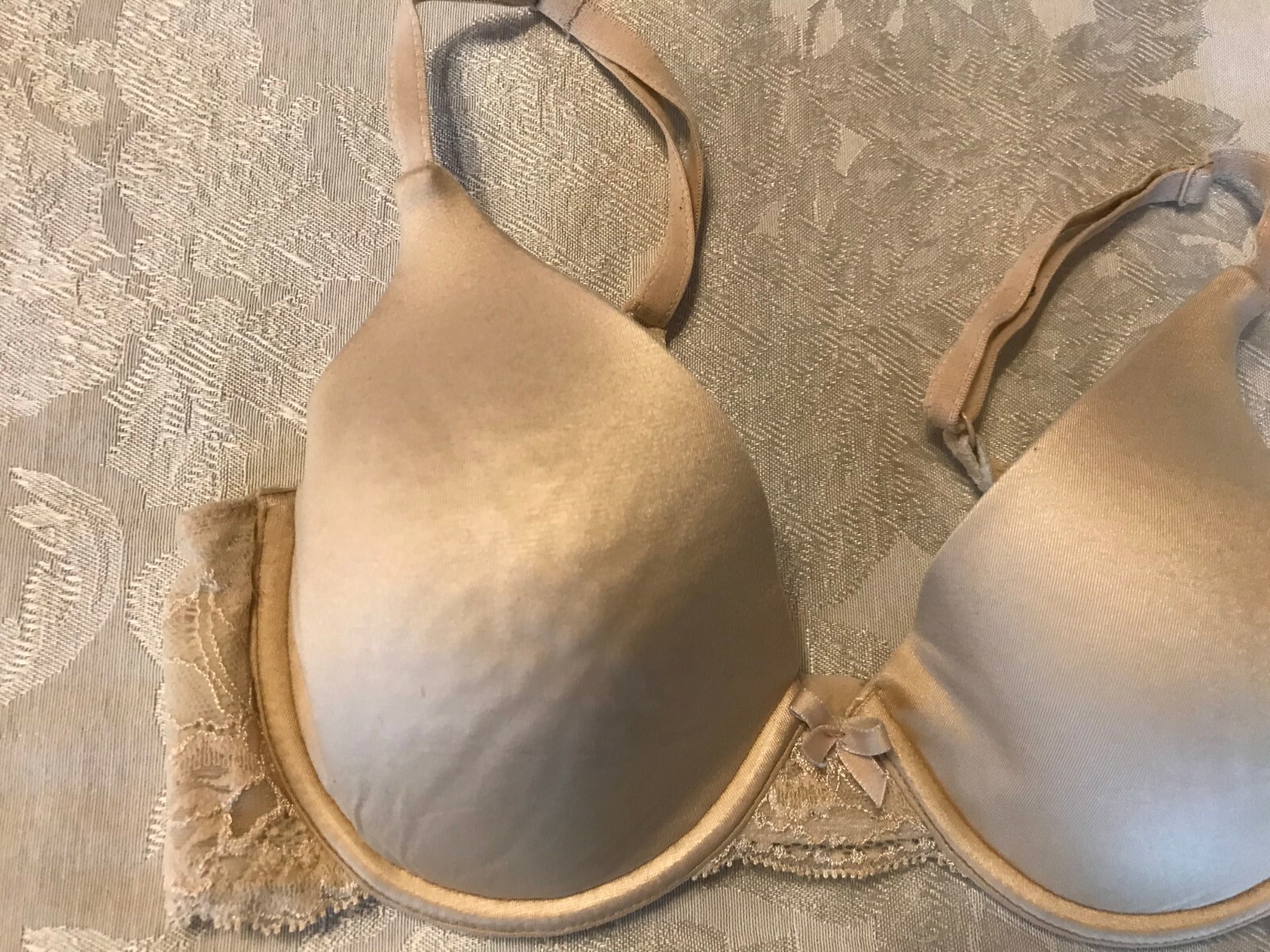 MAIDENFORM 09441 Comfort Devotion Embellished Demi Underwire Bra Nude ...