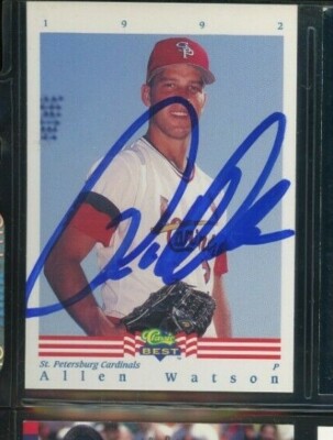 1992 Classic Allen Watson Cardinals signed auto autographed card #282 ...