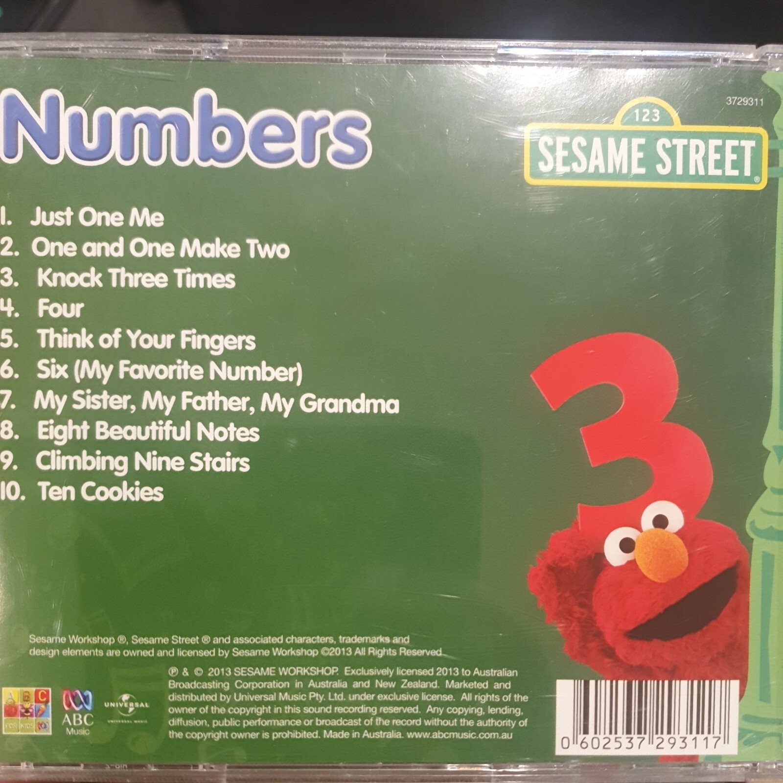 SESAME STREET NUMBERS CD SOUNDTRACK CULT CHILDREN'S TV SERIES ELMO ...