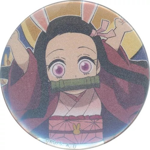 Demon Slayer Kimetsu Nezuko Glitter Badge Pin 57mm Ltd Ed ufotable Cafe ...