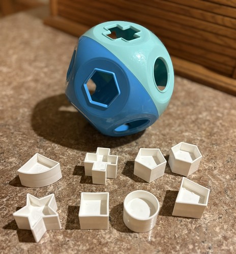 Tupperware Shape O Ball Classic Toy Blue Mint White Shapes Sorter | eBay