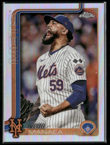 Sean Manaea 2025 Topps Chrome Refractors #287 Refractor New York Mets ...
