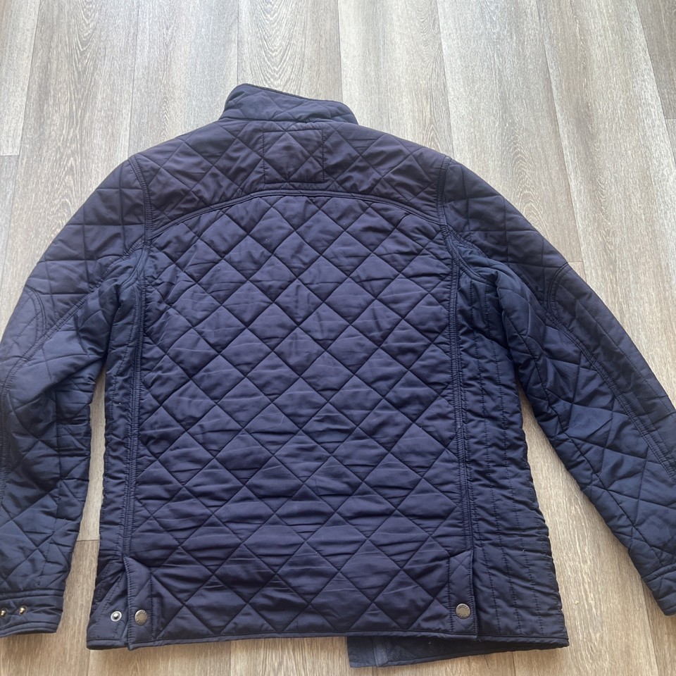Joules Medium The Quilted Jacket Navy | eBay UK