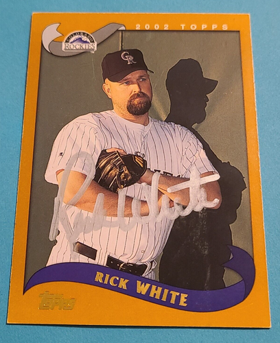 RICK WHITE Hand Signed 2002 Topps #383 Colorado Rockies Autograph Auto ...