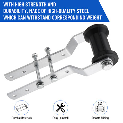 4" Adjustable Keel Roller Bracket Assembly Kit for 2" Wide Trailer Boat ...