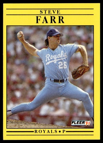 1991 Fleer Steve Farr Kansas City Royals #558A | eBay