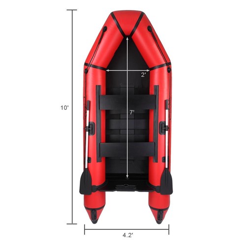 10 ft Dinghy Boats Inflatable Boat Fishing Kayak Raft Sport Boat for ...