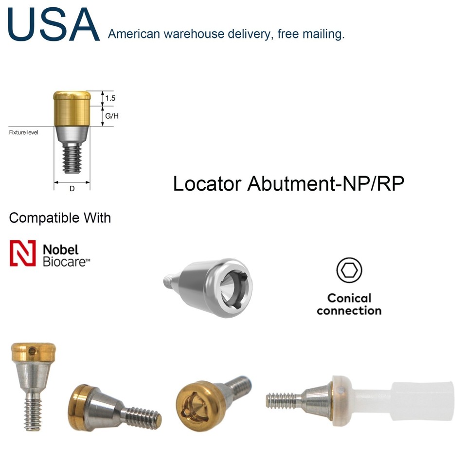 US Nobel Biocare Locator Abutment For Inter Active CC Narrow/Regular ...
