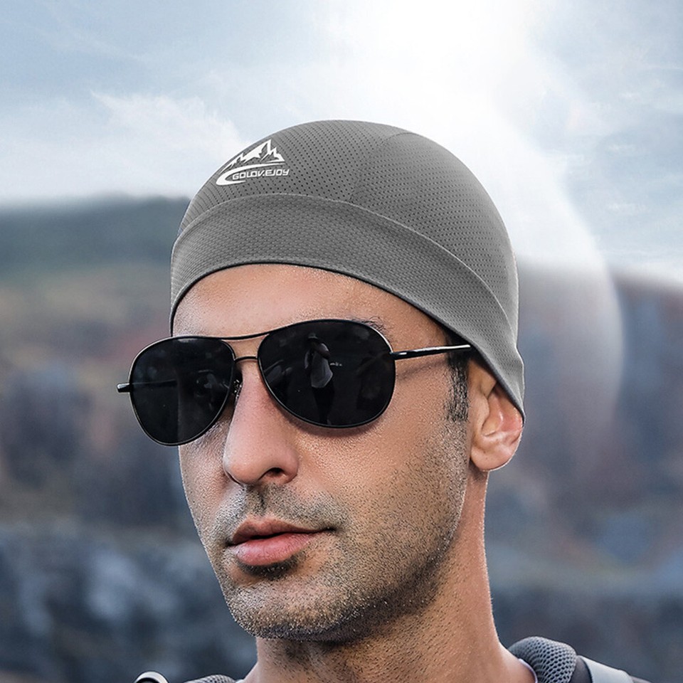 Sports Cycling Skull Cap Quick Dry Breathable Running Bike Hat (Dark ...