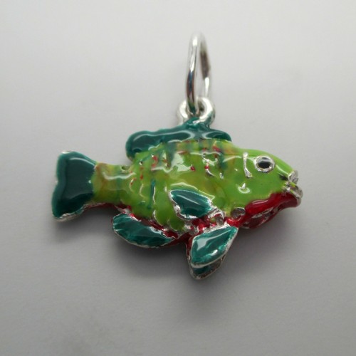 Sterling Silver SUNFISH Charm for Bracelet FISH Fishing Gift ENAMEL ...