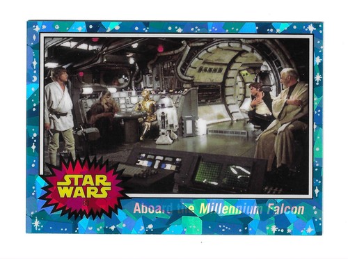 2022 Topps Chrome Star Wars Sapphire #83 Aboard the Millennium Falcon ...