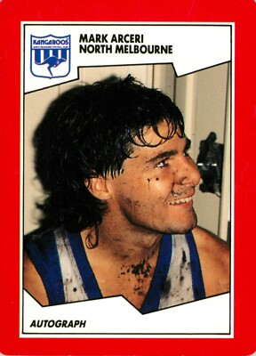 1989 NORTH MELBOURNE KANGAROOS AFL Card MARK ARCERI Scanlens | eBay ...