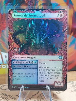 Runescale Stormbrood NM Foil (Showcase) Tarkir: Dragonstorm [TDM] MTG ...